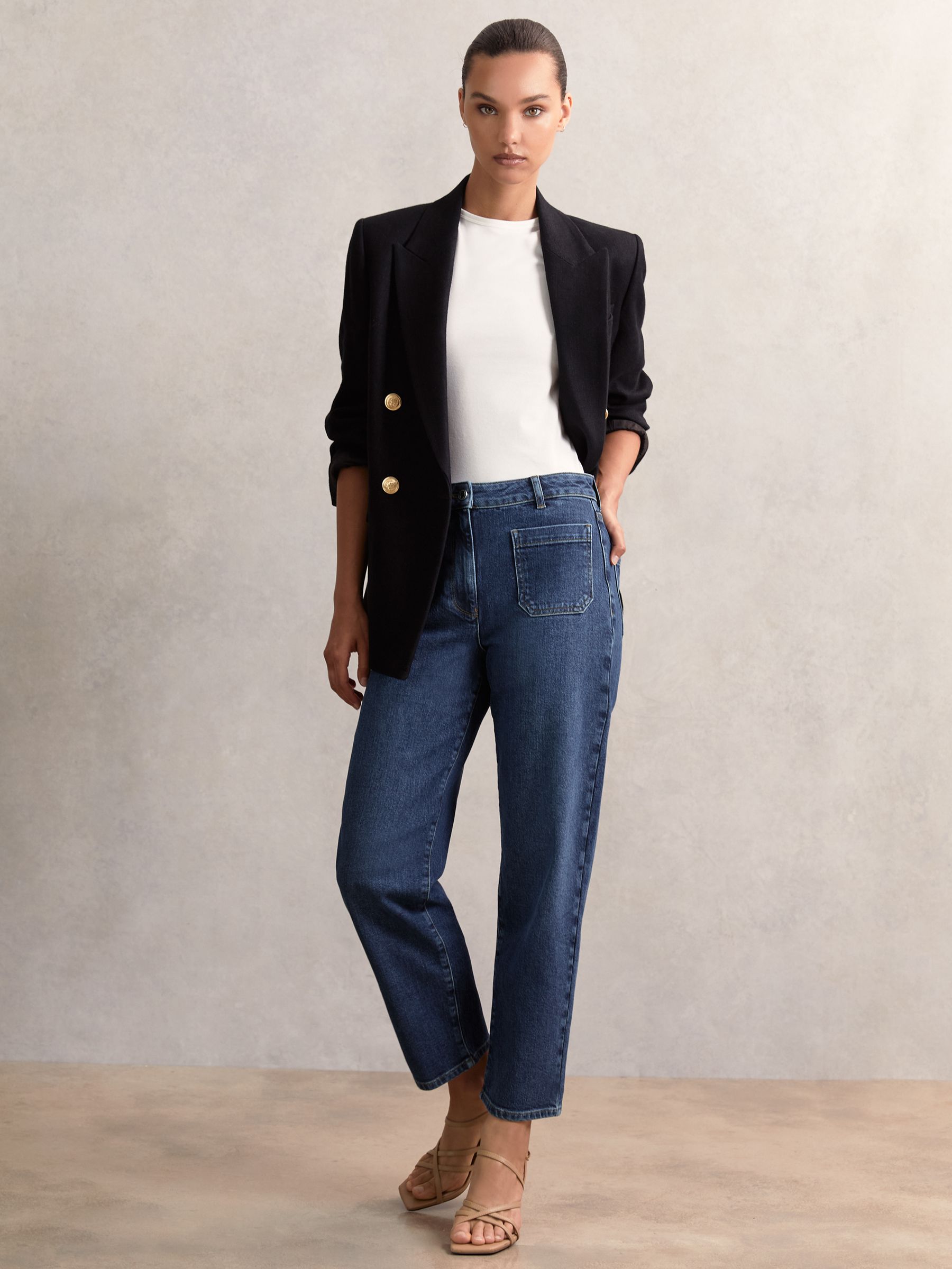 REISS Marcie Petite Straight-Leg Jeans